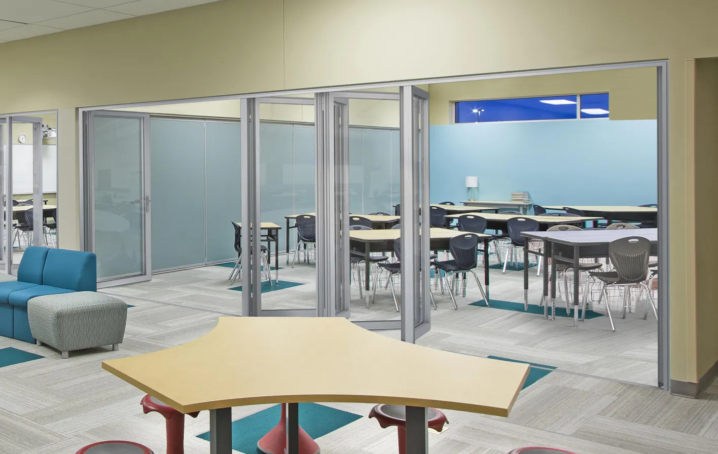 STC 45 Rated Folding Glass Wall for Schools | NanaWall