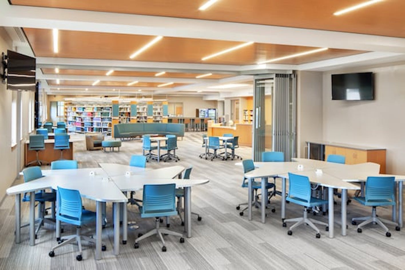 Designers Complete Redesign of High School Library | NanaWall